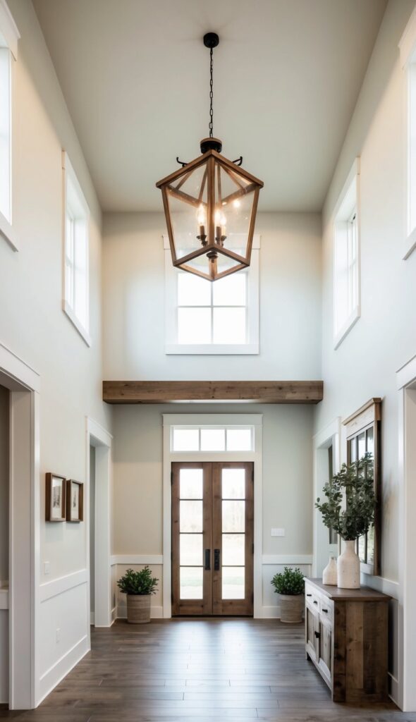 21 Gorgeous Modern Farmhouse Entryway Lighting Ideas